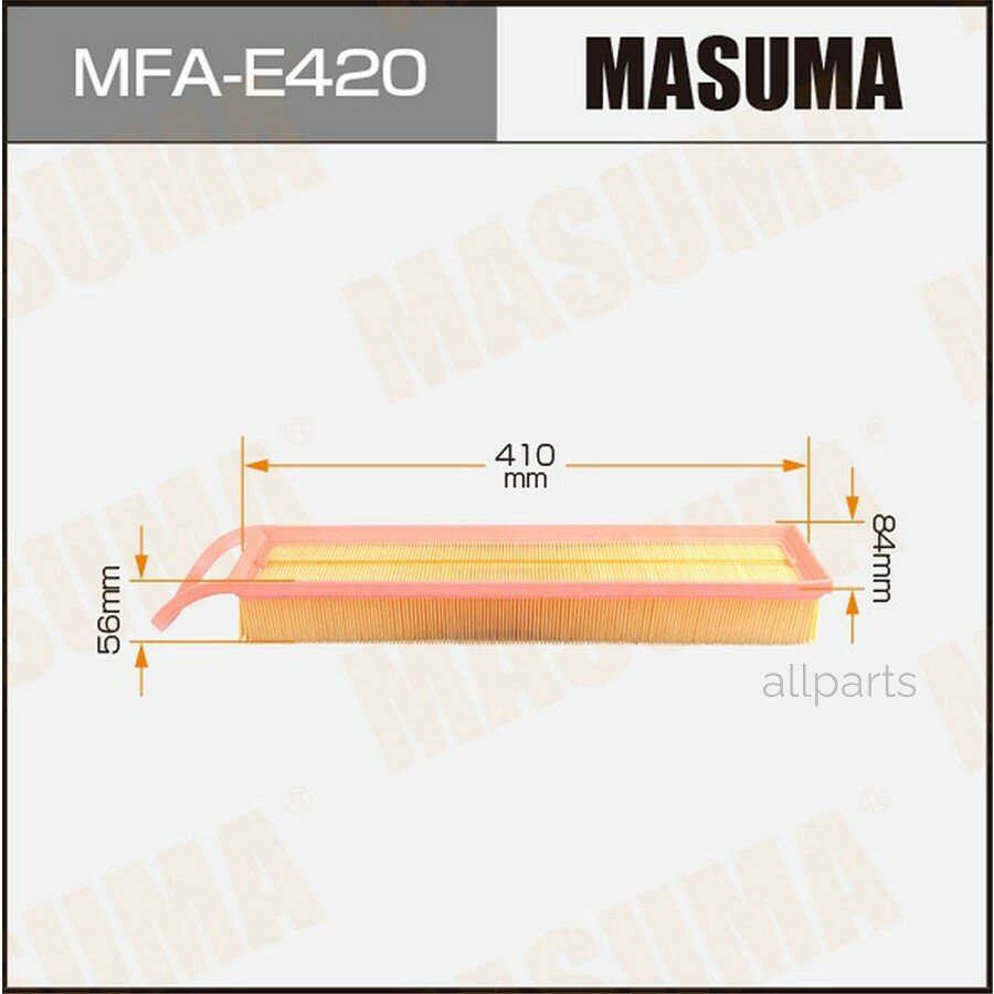 MASUMA MFAE420 фильтр воздушный!\ Citroen C3 1.4/1.6 09>/C4 1.6 08>, Peugeot 308 1.4/1.6 07>