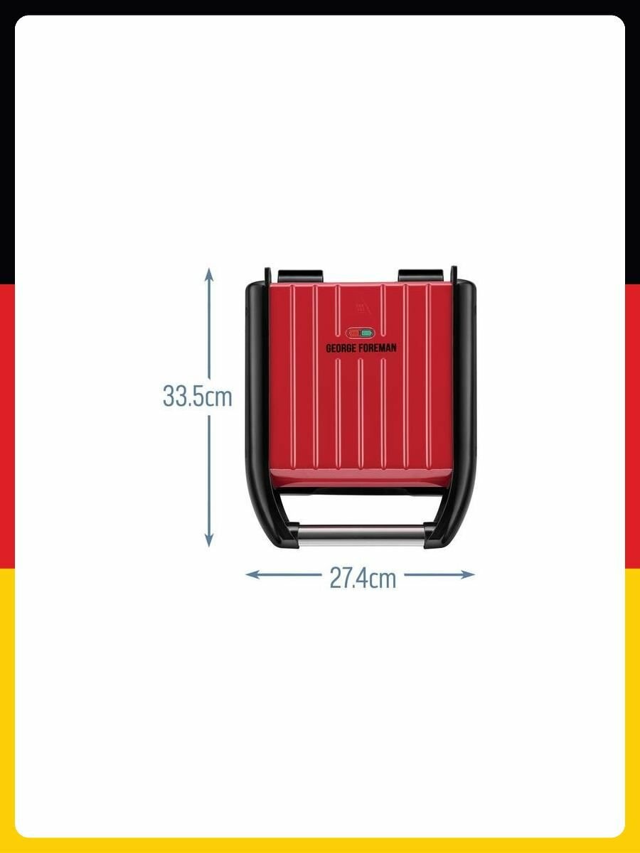 Электрогриль George Foreman 25030-56 Gril Compact Steel Red