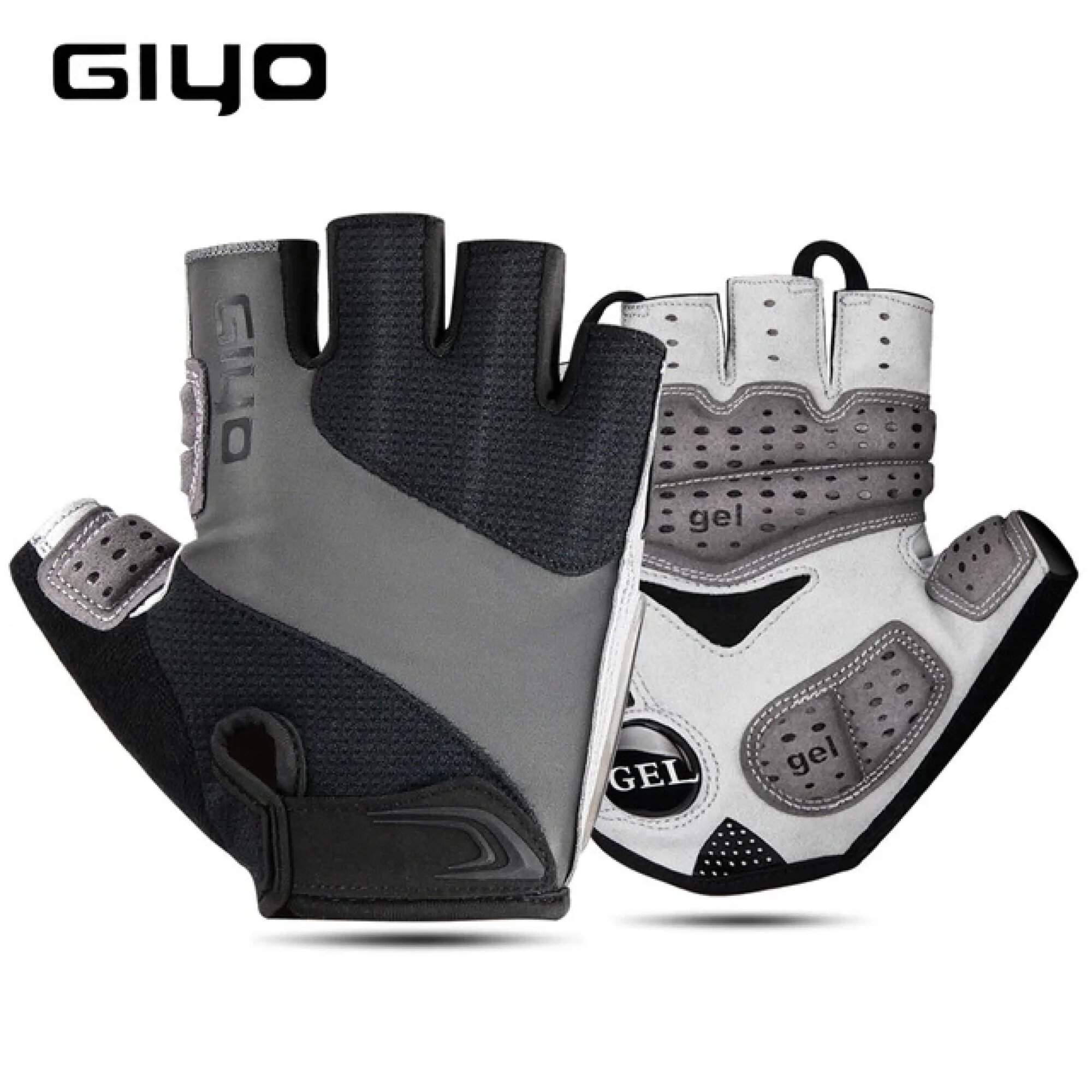 Велоперчатки GIYO S-10 BLACK, L, черные, гелевые
