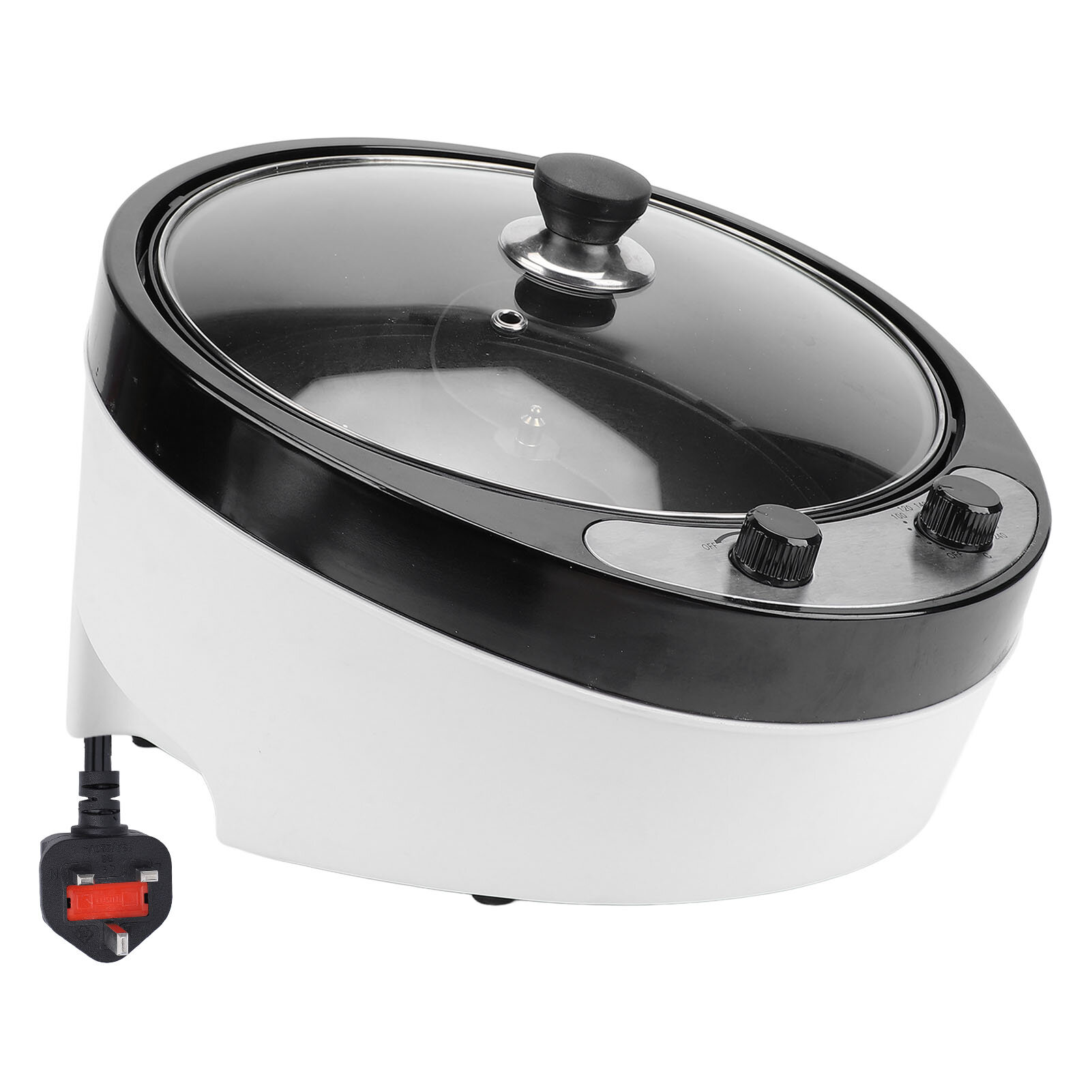 Кофемашина для обжарки кофе большой производительности, регулировка температуры 0–240 °C, эффективная обжарка зерен, электрическая, для кафе и дома, вилка GB, 220–240 В.