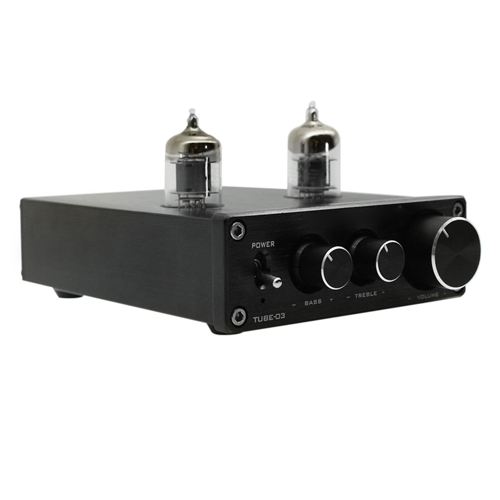 TUBE-03 Мини HiFi аудио предусилитель 6K4 вакуумный ламповый усилитель буфер регулировка высоких и низких частот RCA предусилитель черный EU вилка