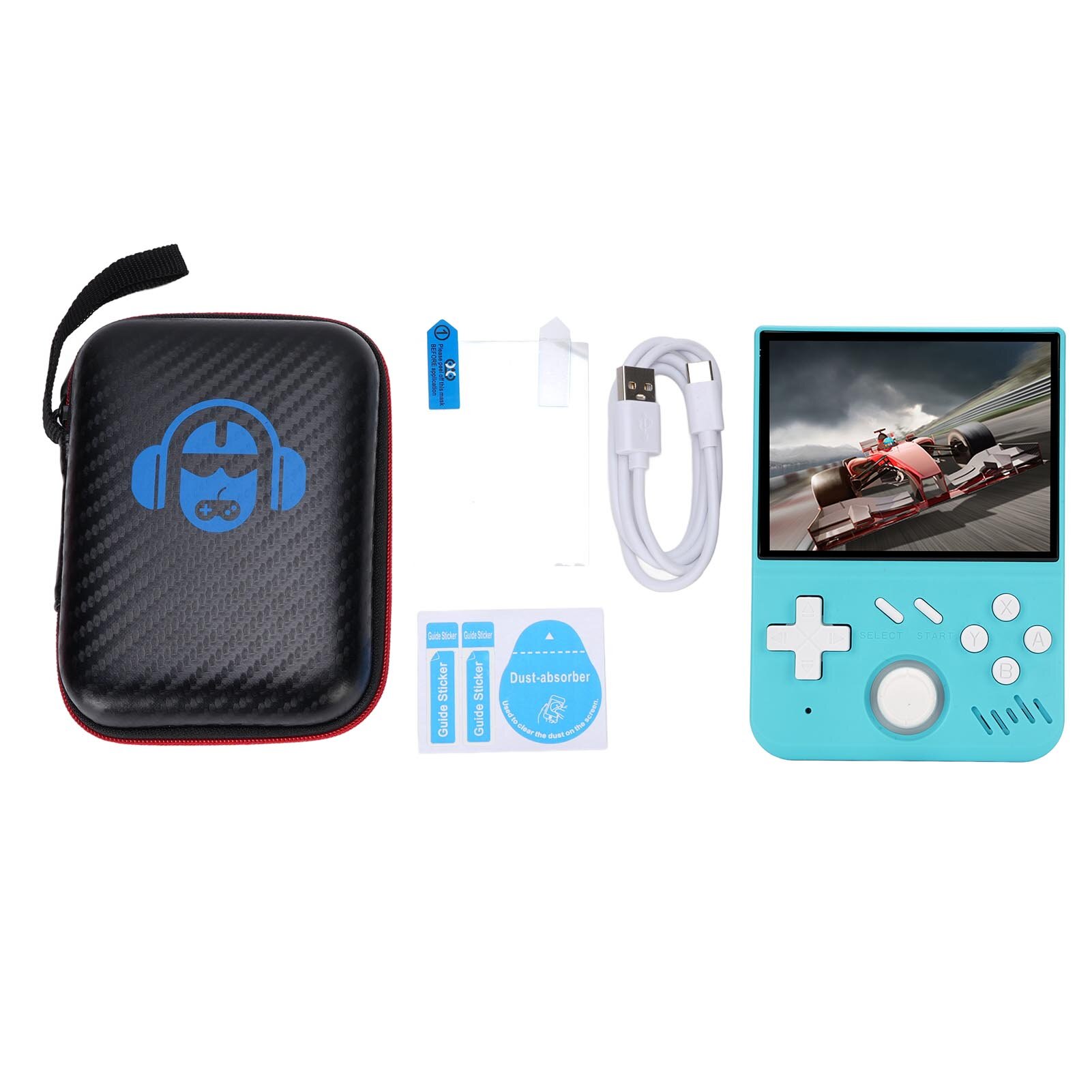 Управляемая игровая консоль 3,5 -дюймовая экрана портативная ретро -ручная каркасная консоль для развлечений 64G Green