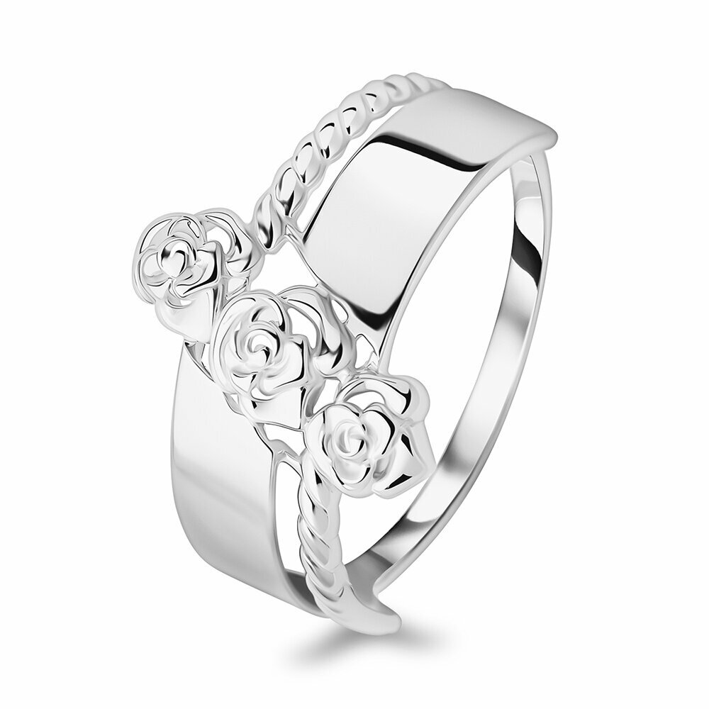 Кольцо, серебро, 925 проба, родирование