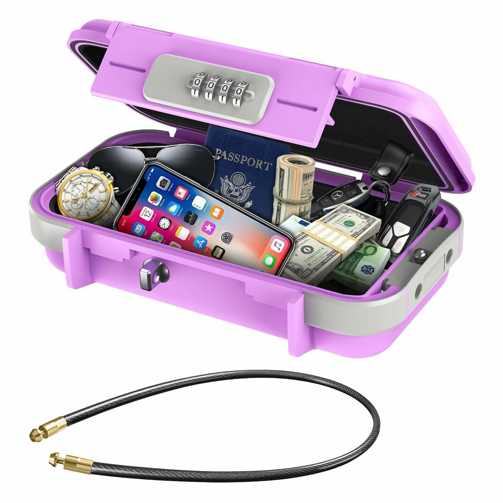 Портативный комбинированный сейф для пляжа, Портативный сейф Esay Carry, водонепроницаемый, переносной, для пляжа