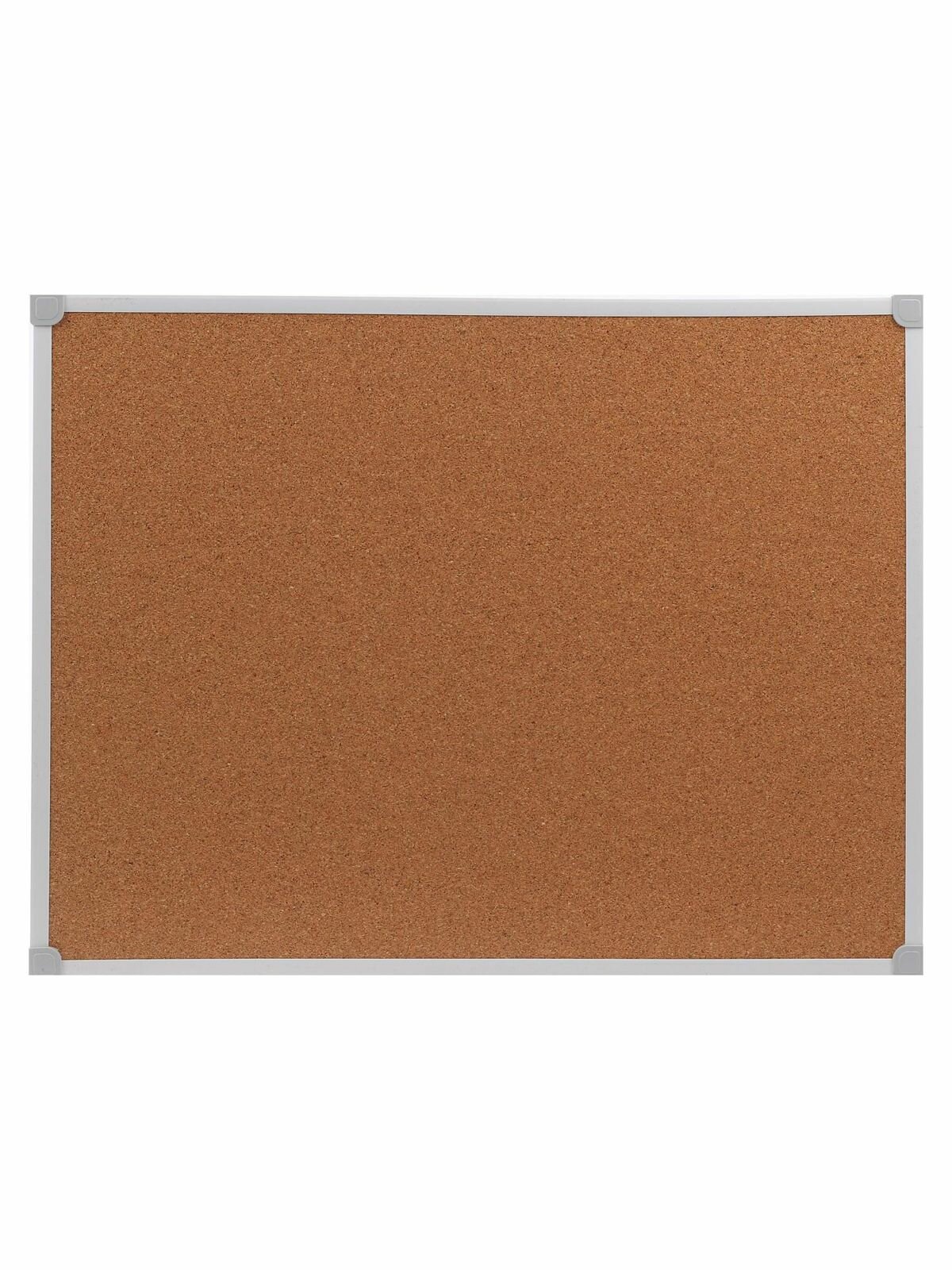 Маленькая пробковая доска Calligrata на стену в ПВХ рамке белого цвета для школы, офиса и дома, пинборд для заметок, формат А2, 45 х 60 см.