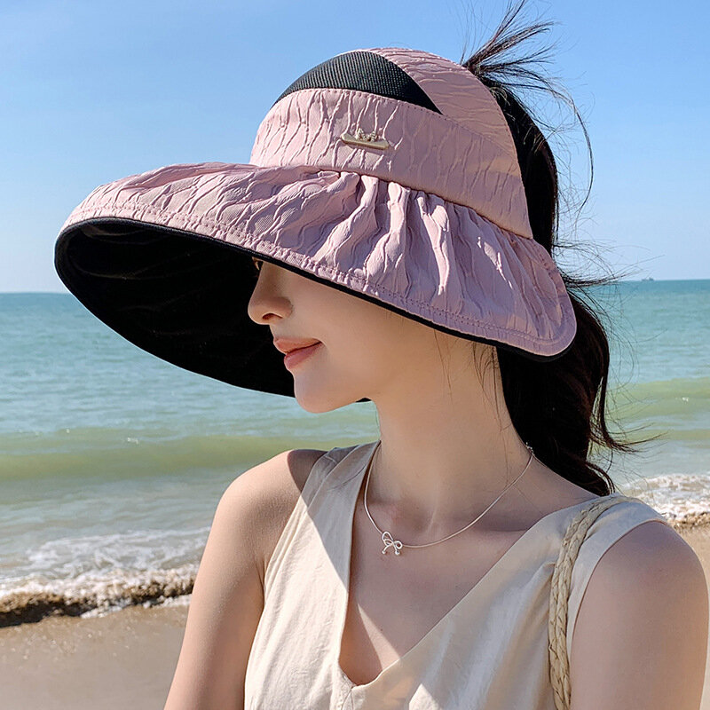 Шляпа женская, фиолетовая, с большими полями