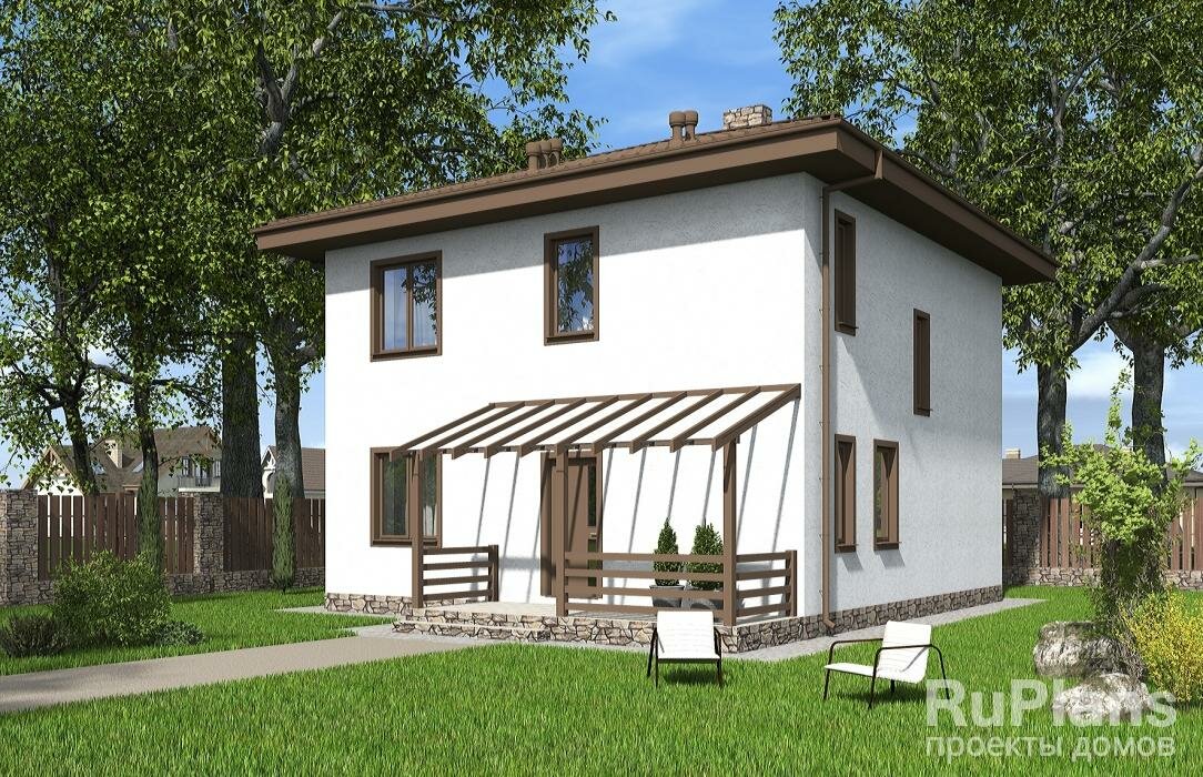 Двухэтажный дом с кухней-гостиной и четыремя спальнями (123 м2, 11м x 9м) Rg6494