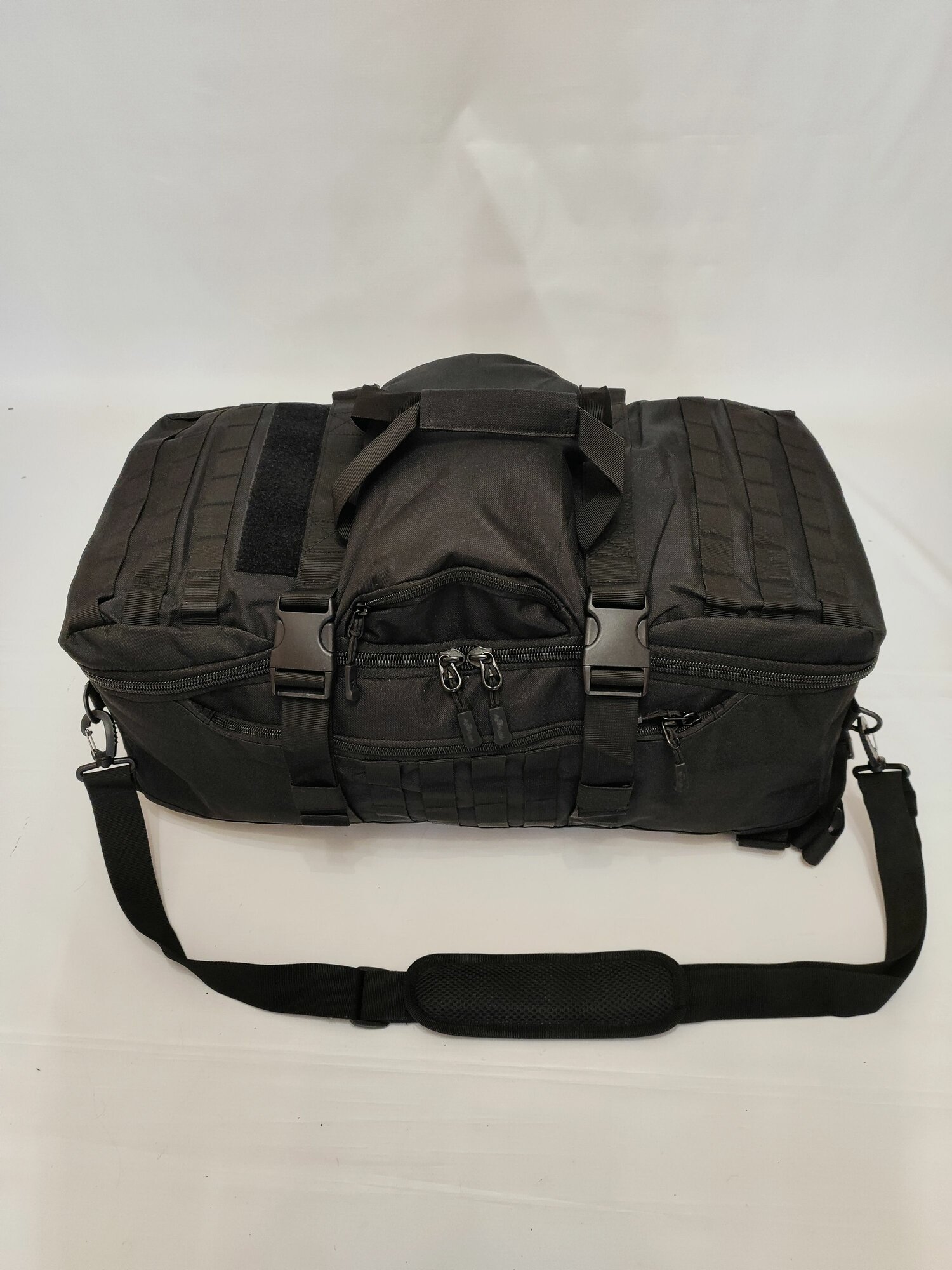 Сумка тактическая с лямками Шторм/баул рюкзак дорожный рейдовый 60 литров черный