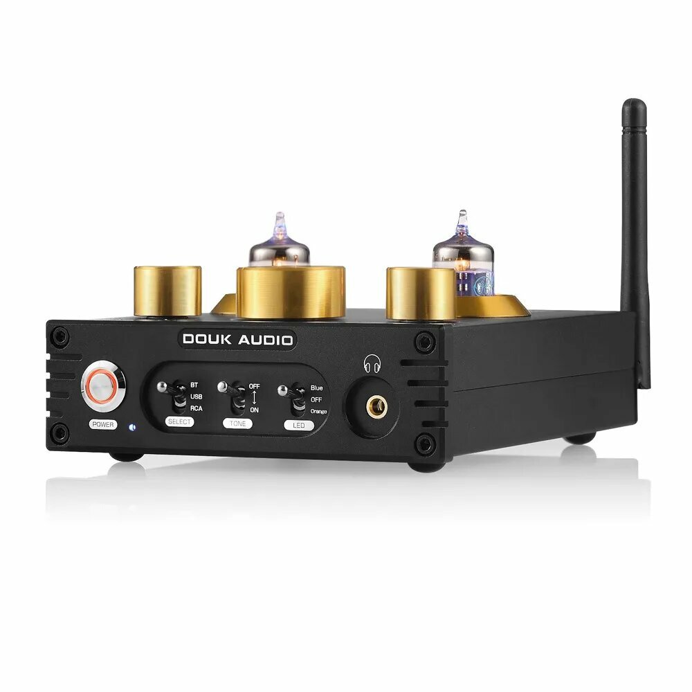 Douk Audio P1 HiFi JAN 5654 Ламповый предусилитель Bluetooth 5.0 Аудиоприемник USB ЦАП Усилитель для наушников APTX