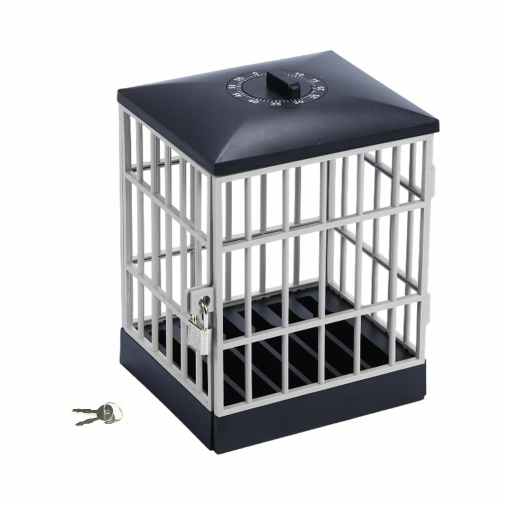 Телефонная тюрьма с таймером-черно-серый