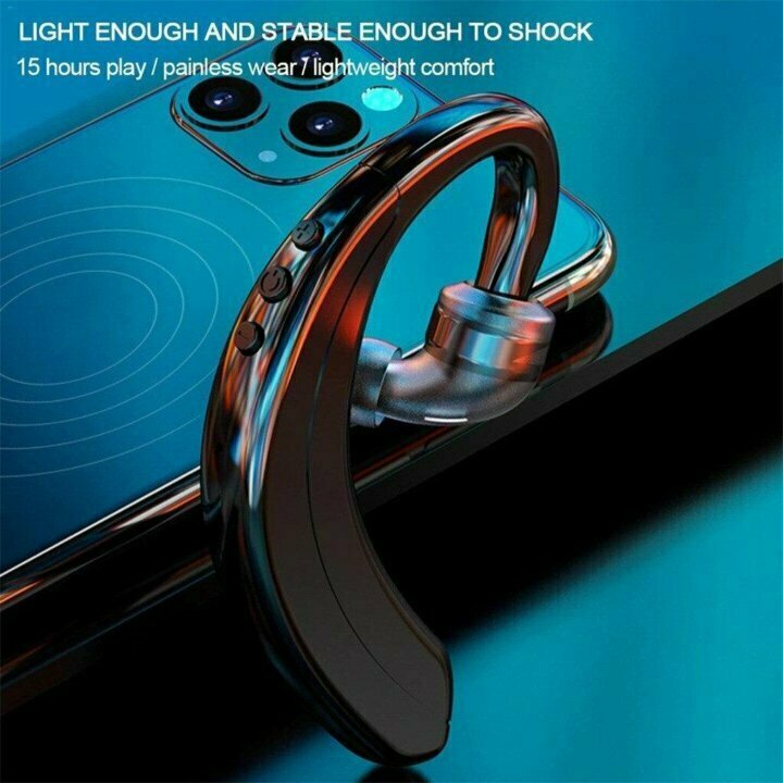 Гарнитура EONLINE 2025 М20, беспроводные, черные, крепление на ухе, с микрофоном