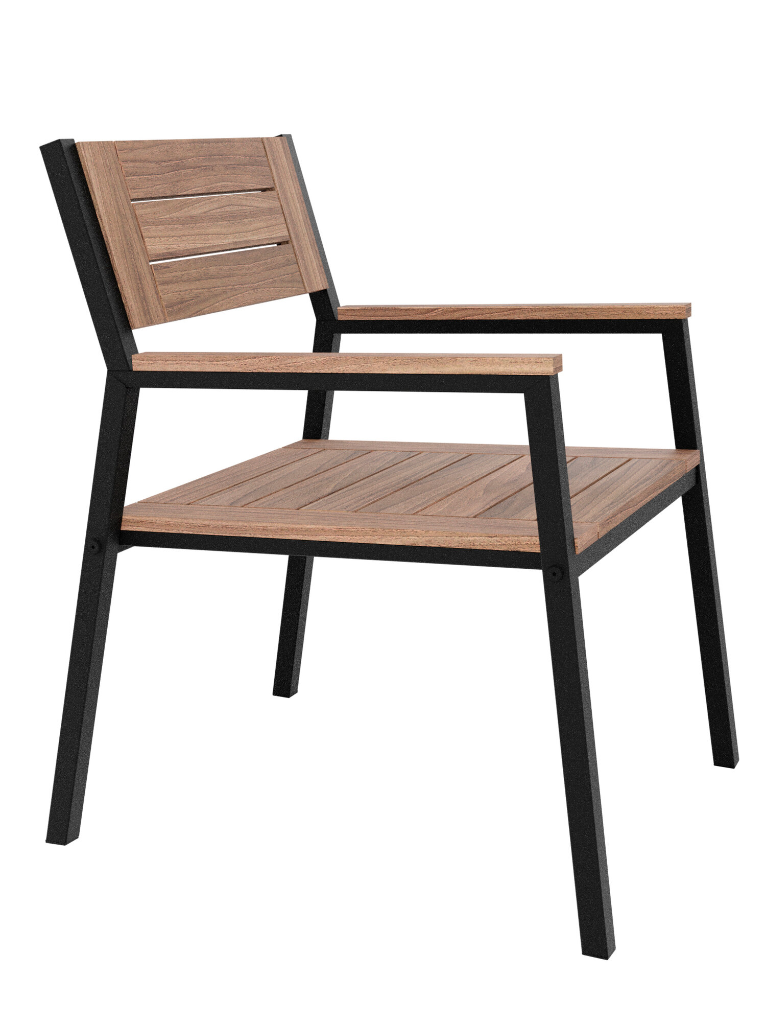 Кресло садовое, скамья уличная Ривьера, цвет Палисандр