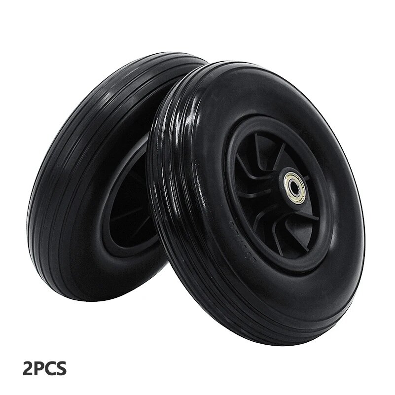 Полиуретановое Колесо 200x50, 8-дюймовая Жесткая Шина Для Инвалидной Коляски, Универсальное Переднее Колесо Черный, black 2PCS