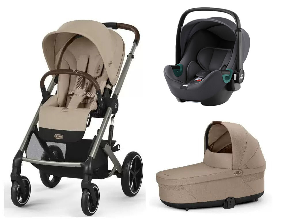 Коляска Cybex Balios S Lux 2025 (3 в 1) almond beige