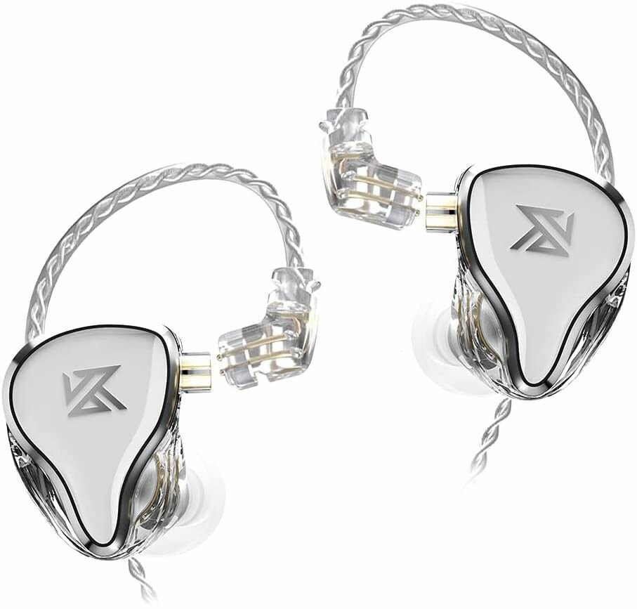 Наушники проводные KZ ZAS без микрофона (белый)