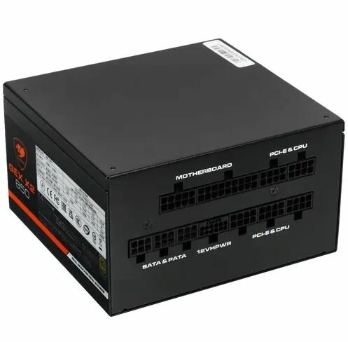 Блок питания Cougar GEX X2 850 850W (31GT085001P01) черный - 850 Вт, 80+ Gold, ATX 20+4 пин, 4 pin + 4 pin CPU, 10 SATA, 4 x 6+2 pin PCI-E