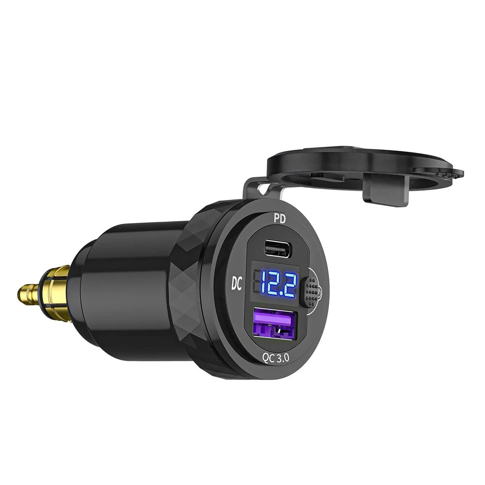 Двойной USB-порт Для Зарядки QC3.0 Для Мотоциклов BMW R1200GS Adventure F800GS Triumph Tiger Ducati