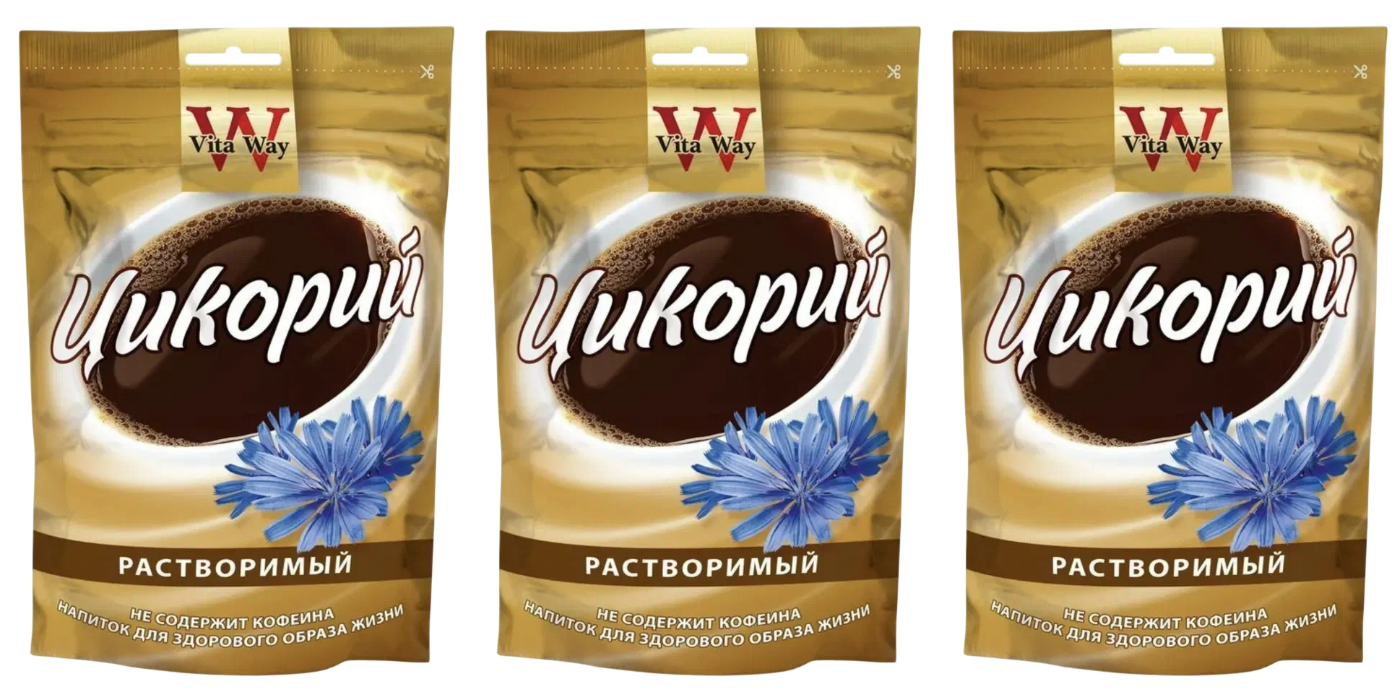 Цикорий "Vita Way" натуральный, порошкообразный, растворимый, 75 г, 3 уп