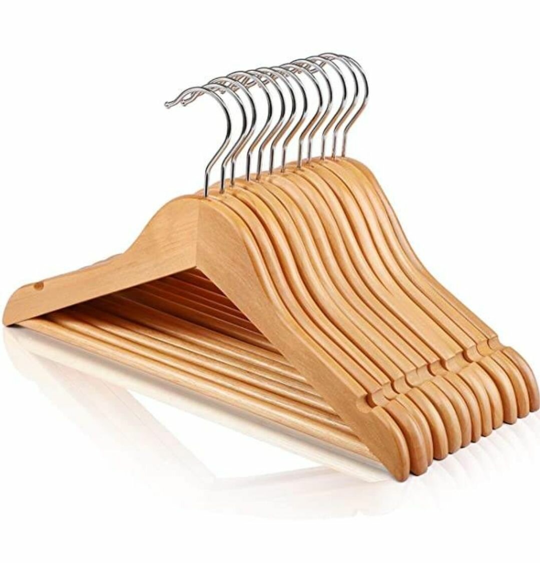 Вешалки "Плечики" деревянные в наборе 10шт