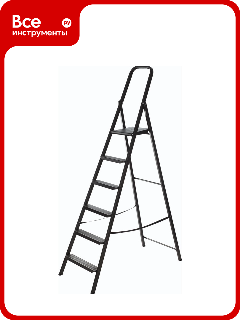 Стальная стремянка SMARTY Gamma 6 ступеней SN024-06