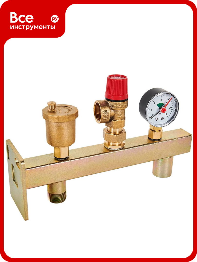 Группа подключения мембранного бака ROMMER 3 бар, 3/4 RVS-0006-013020 RG0092LPJR7UHF