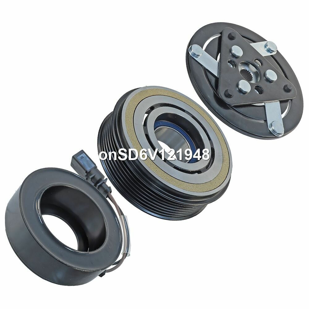 Шкив компрессора кондиционера в сборе Skoda Fabia Rapid Roomster Volkswagen Polo)