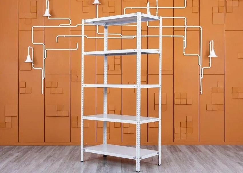 Стеллаж металлический БУ 160х100х25х5 полок