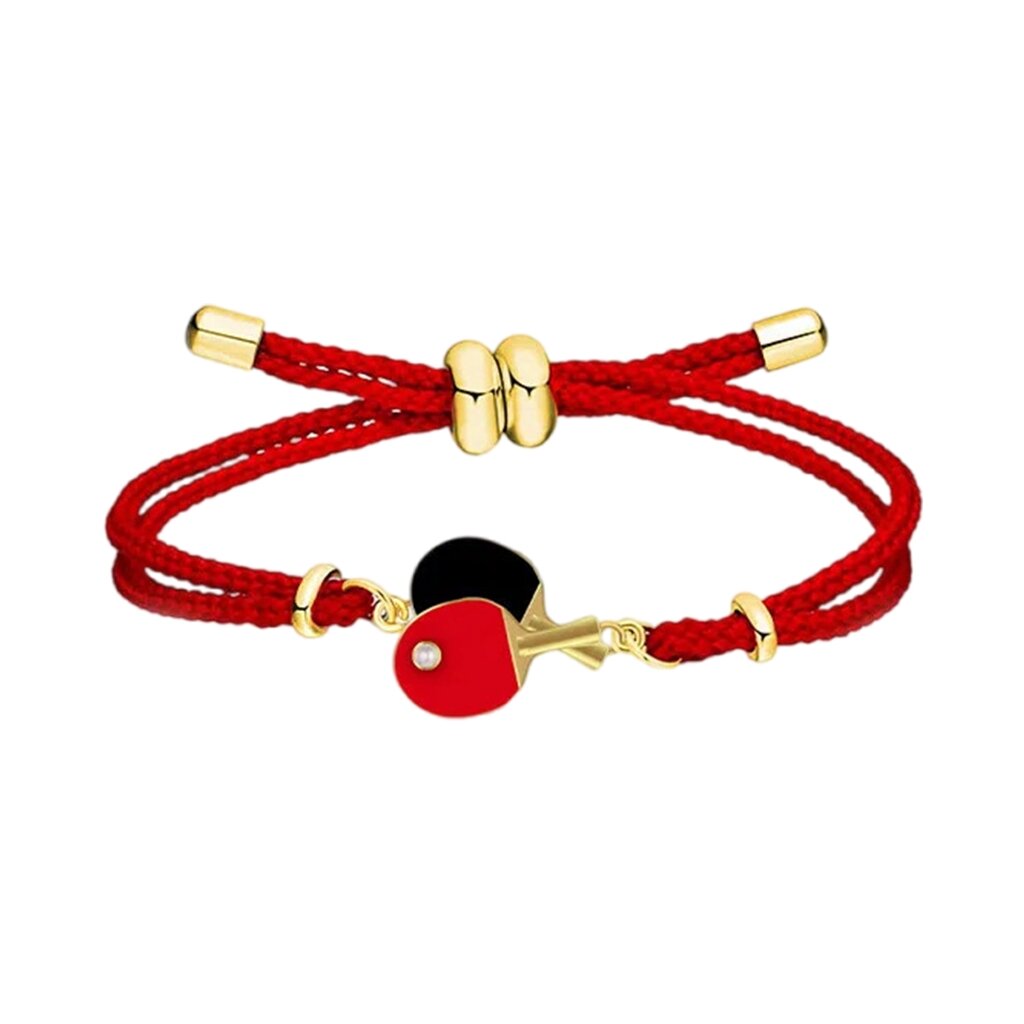 Браслеты для Настольного Тенниса для Мужчин, Мальчиков, Девочек, Регулируемая Цепочка, Плетеный Шарм для Любителей Спорта, Повседневная Одежда, Стильные Наряды