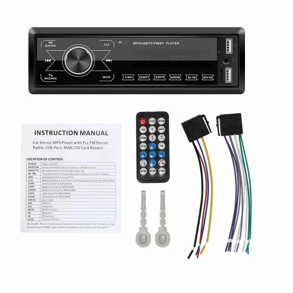 DIN Car Stereo Audio Automotivo Bluetooth MyPads