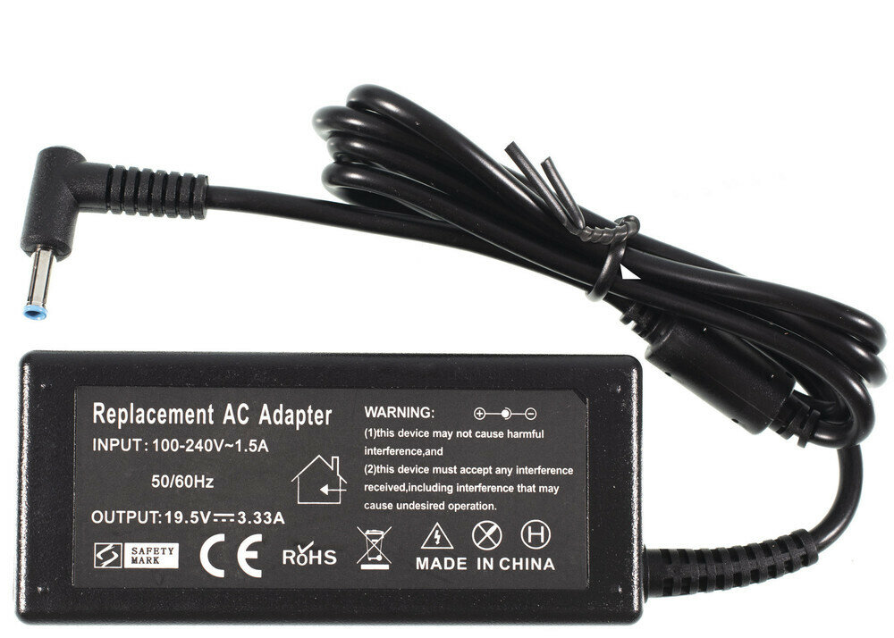 Зарядка MyPads 19,5V 65W 3,33A для ноутбуков HP 250, 15-ac af ay, bs bw и др