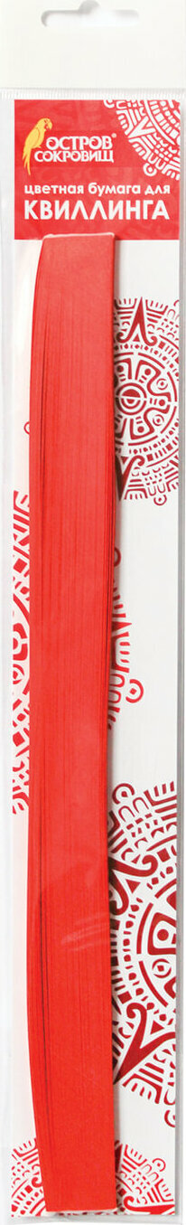 Бумага для квиллинга оранжевая (5 штук) , 125 полос, 5х300 мм, 130 г/м2, Остров сокровищ, 128767