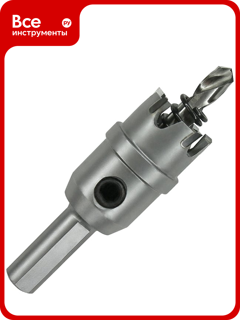 Коронка по металлу HM (22х12 мм; хвостовик 10 мм; комплект) D.BOR HS-HM-12-022-T, из нержавеющей стали, 3 мм