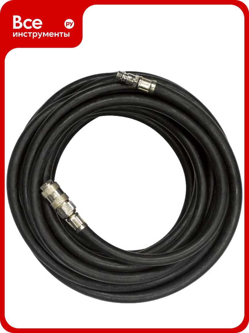 Шланг резиновый воздушный армированный (20 м; 20 атм; 6х13 мм) INTERTOOL PT-1721 прочной конструкции