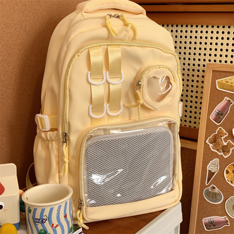 Сумка школьная Mori Pain Bag, японская, для студентов, через плечо, желтая