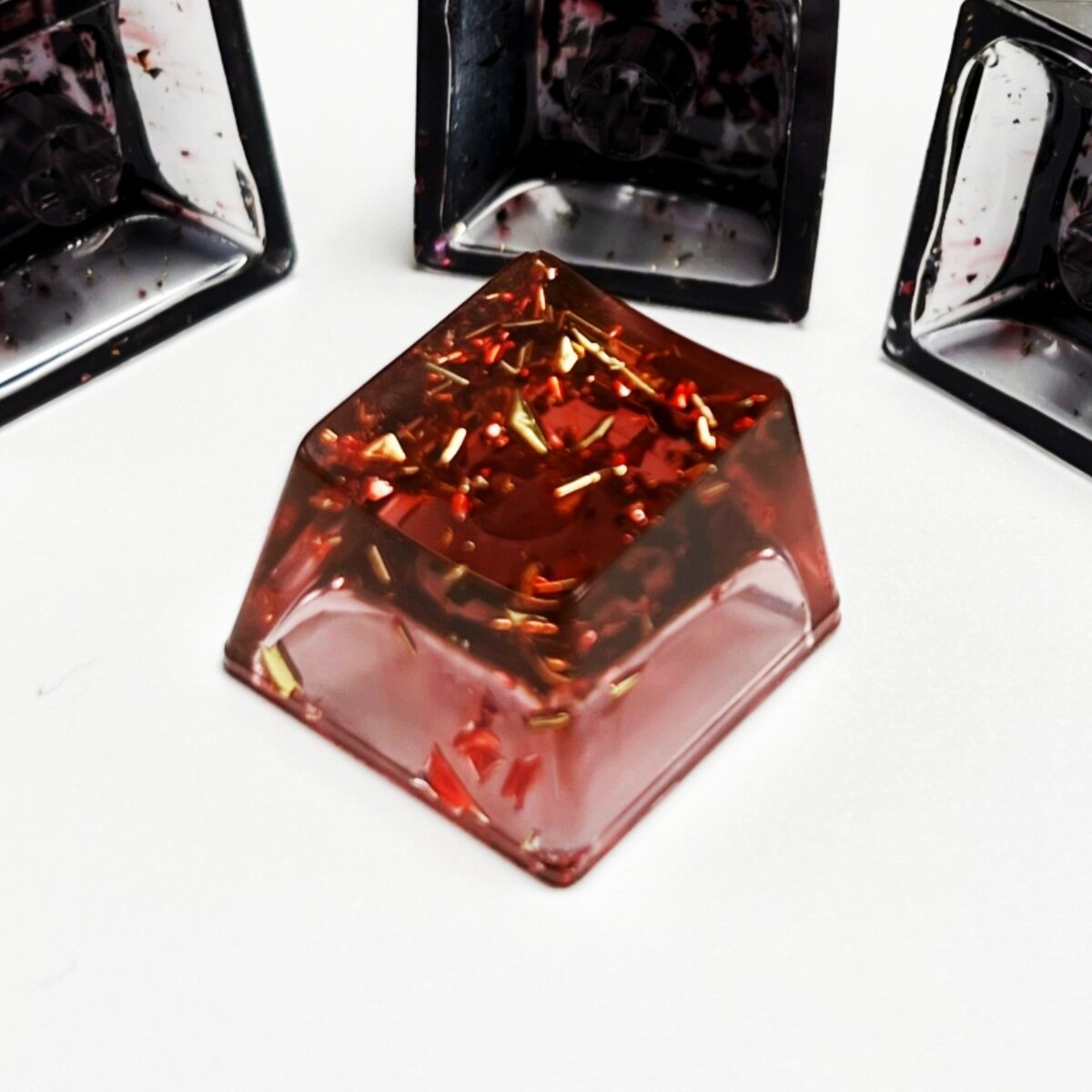 Клавиатура diy cross axis, механическая, с золотой фольгой, черная, красная 3