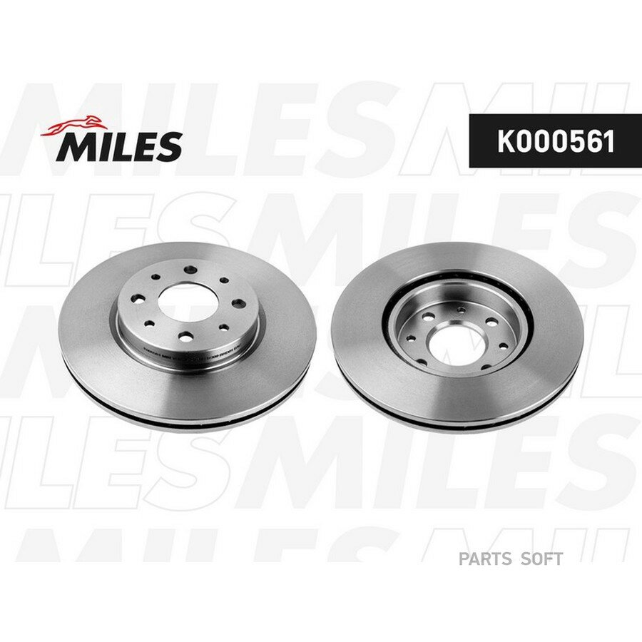 MILES K000561 Диск тормозной ALFA ROMEO 145/147 94-01/FIAT DOBLO 01-/PUNTO 01- передний вент. ()