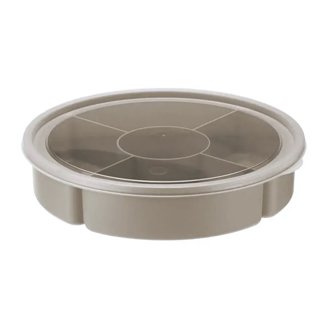 Менажница Idea с крышкой, 5 секций (4x400мл + 220мл), пластик, цвет капучино