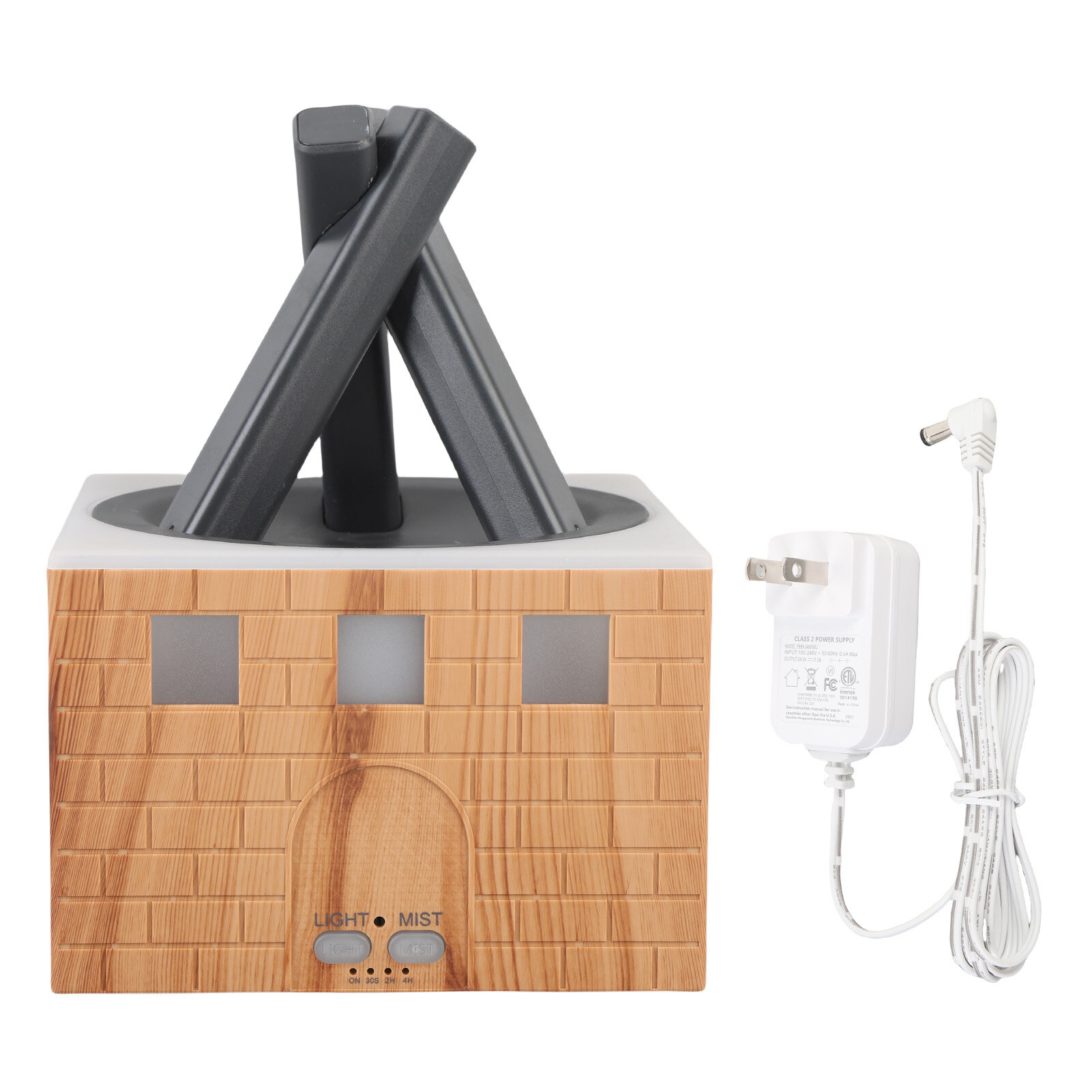 Ароматерапия диффузор Увлажнитель Творческий костфир тихий 400 мл эфирного масла Увлажнитель с красочным ночным светом для домашнего орнамента US Plug 100-240V