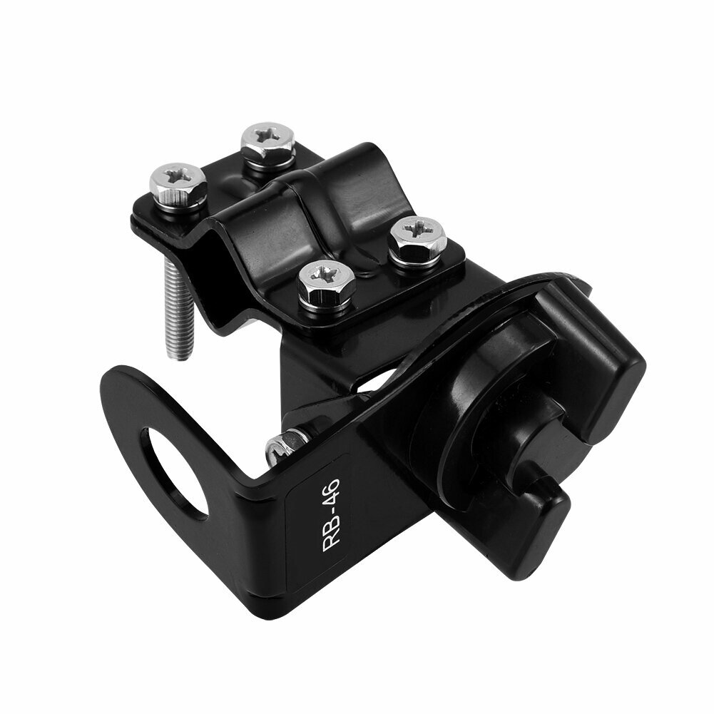 Кронштейн для мобильной антенны из нержавеющей стали, держатель для автомобильного рации, черный, вес 170 г, со 4 винтами, монтаж на металлическом клипе, задней двери, боковой двери, капоте и т. д.