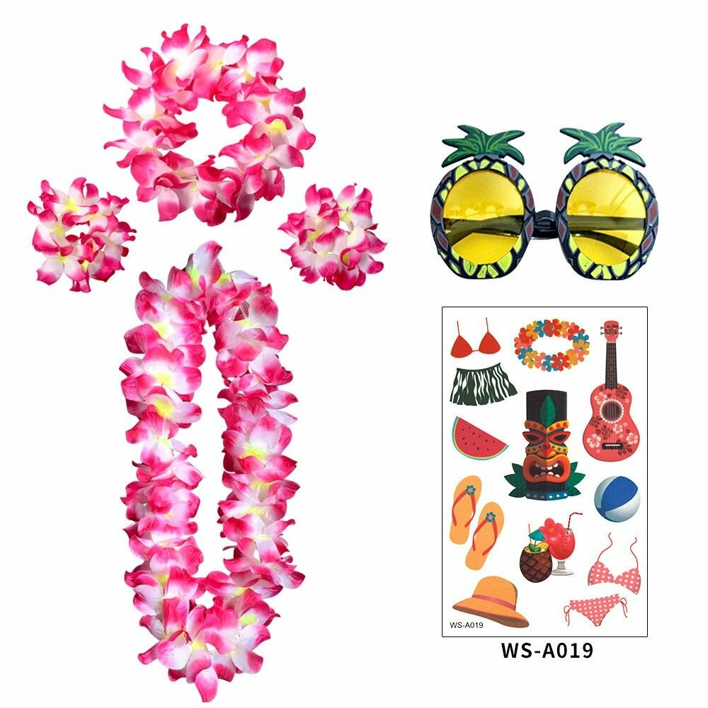 Гавайский набор супер пышное ожерелье