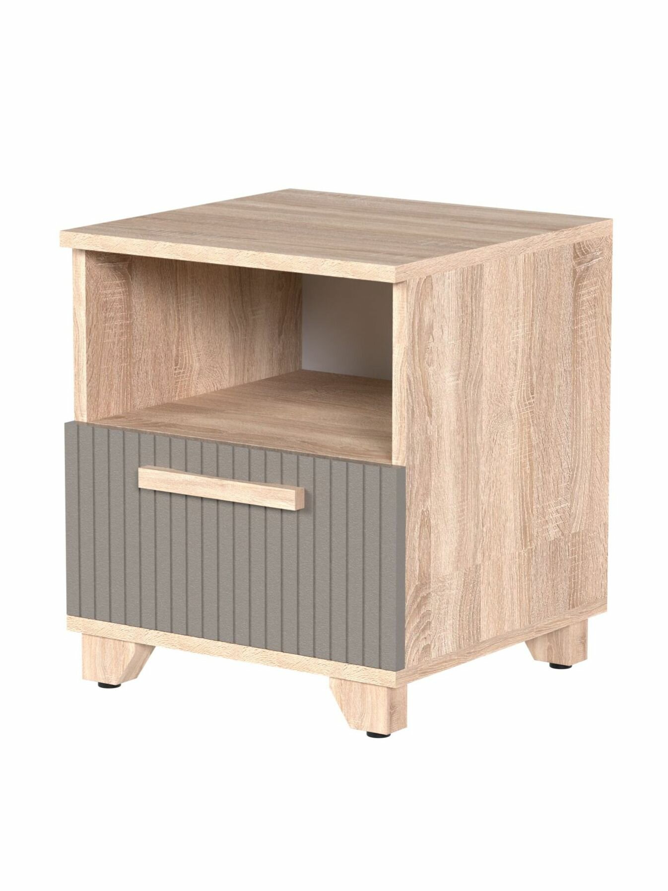 Тумба прикроватная Копенгаген с ящиком Дуб Сонома / Мускатный орех (12 Стульев)