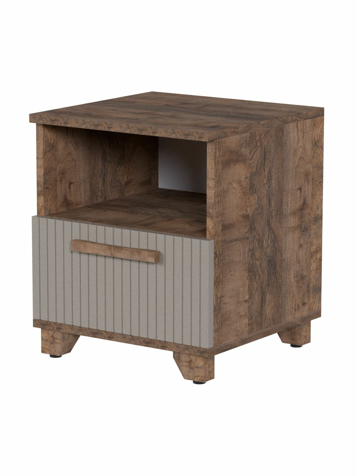 Тумба прикроватная Копенгаген с ящиком Дуб Самдал / Мускатный орех (12 Стульев)