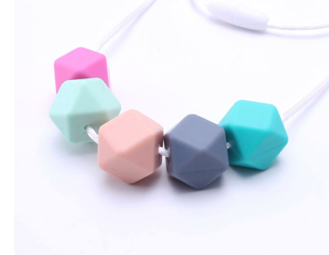 Силиконовые 20 - гранные шарики беззубые бусинки для младенцев беззубые браслеты аксессуары для ухода за ребенком соски цепочки для ухода за ребенком