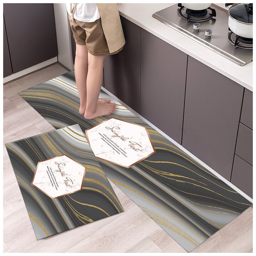 Коврики для кухни на пол (2 шт.) 40х60+40х120см