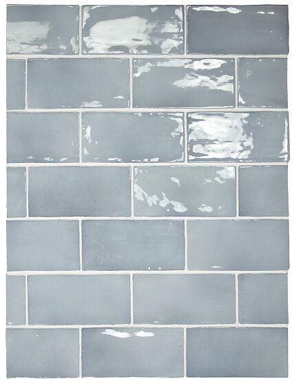 Плитка Equipe "Manacor Blue Moon ", 26901 прямоугольная, , глянцевая, 7,5x15 см, уп 0,5 м2 (44шт.)