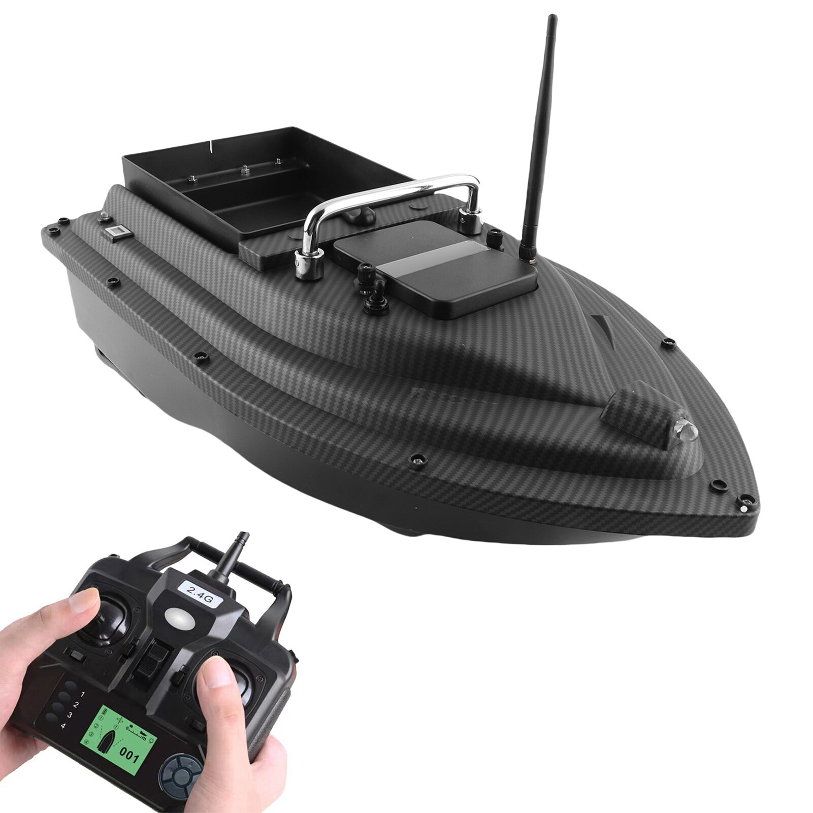 Рыболовная лодка с GPS-навигатором и большим контейнером для приманки, автоматическая лодка с дистанционным управлением на расстоянии 400-500 м