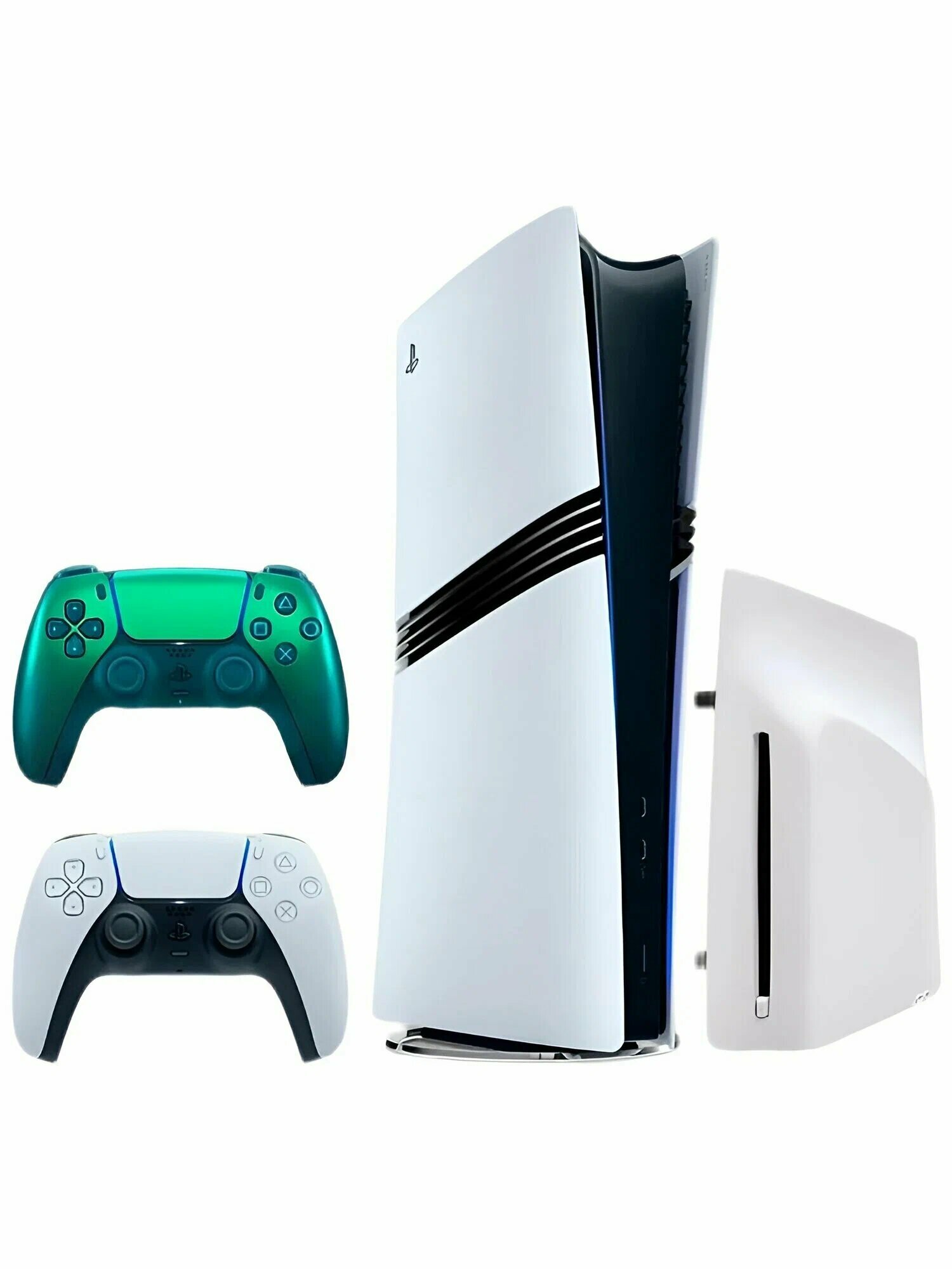 Sony PlayStation 5 Pro Digital Edition 2ТБ + Дисковод + Второй бирюзовый-хром геймпад, вилка Type A