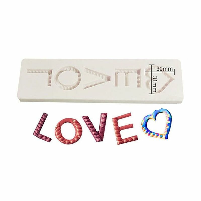 Силиконовая форма для колец с розами на День святого Валентина Love Red Lip-LOVE Mold F1283LZ