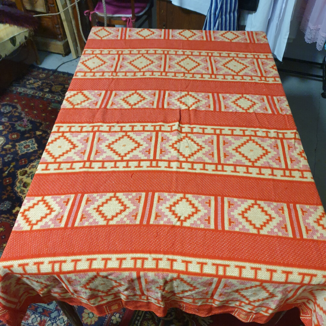Покрывало гобелен 224х178 см, этно узоры. Винтаж, СССР.