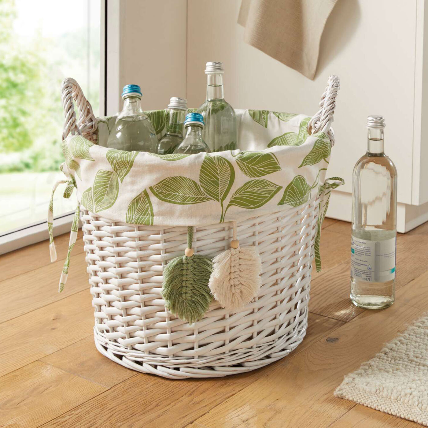 Корзина "Листья" с боковыми ручками